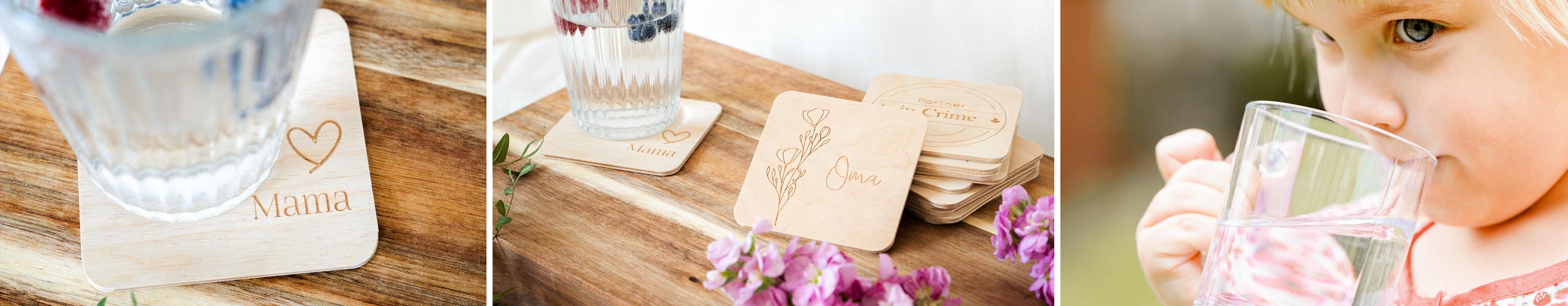 Untersetzer: originell & persönlich mit eigenem Text gestalten