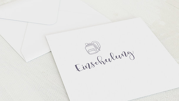 Umschlag mit Design Einschulung Schönster Ranzen Detail